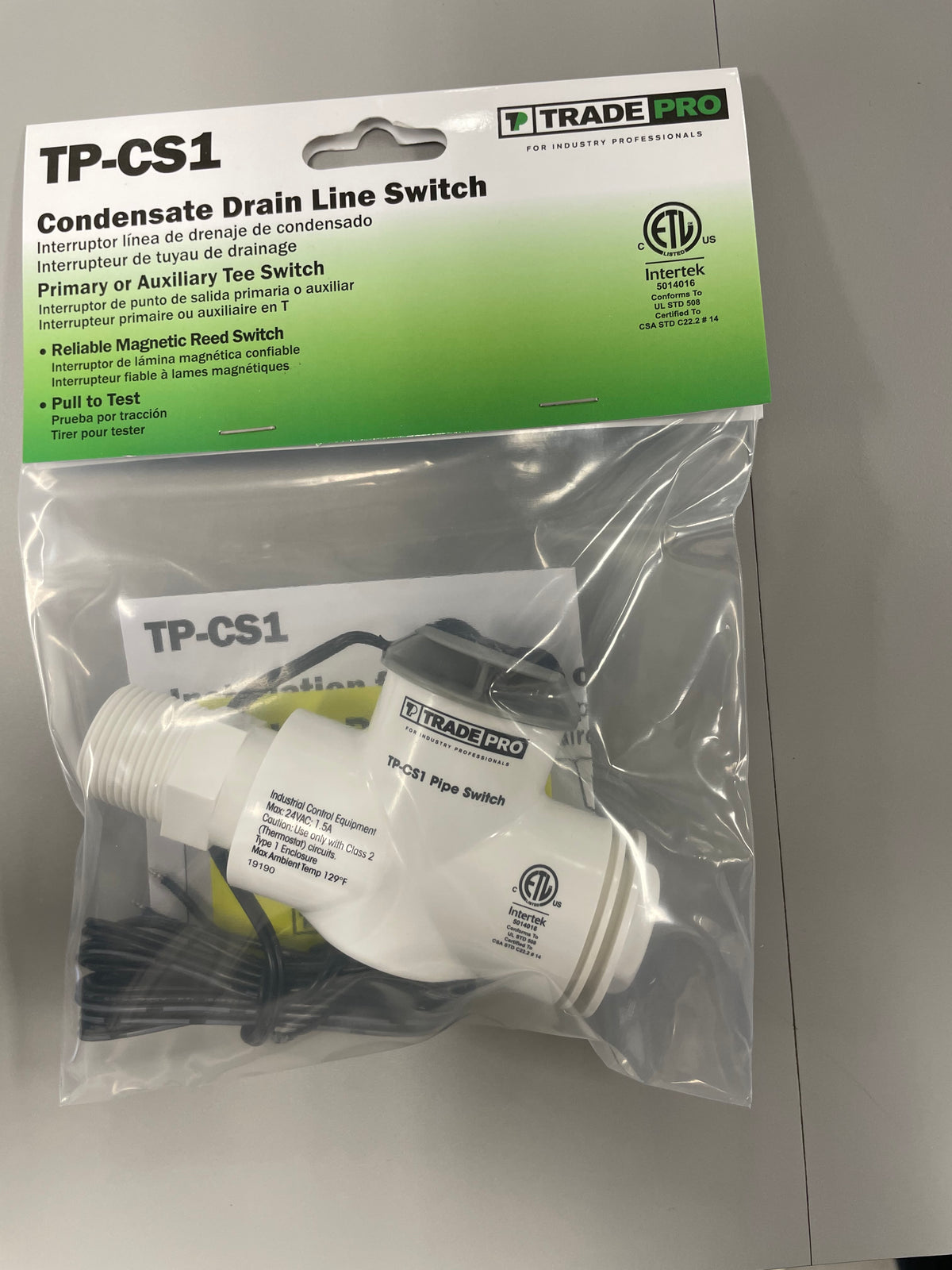 TP-CS1 CONDENSATE DRAIN LINE SWITCH — Total Cool A/C and Part Suppliers